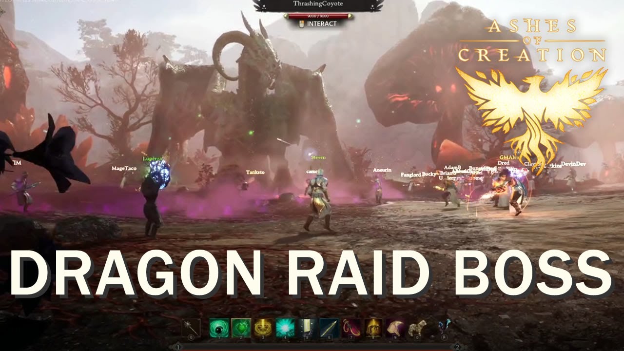 Ashes of Creation Huge Dragon Raid Boss - Ashes of Creation videos