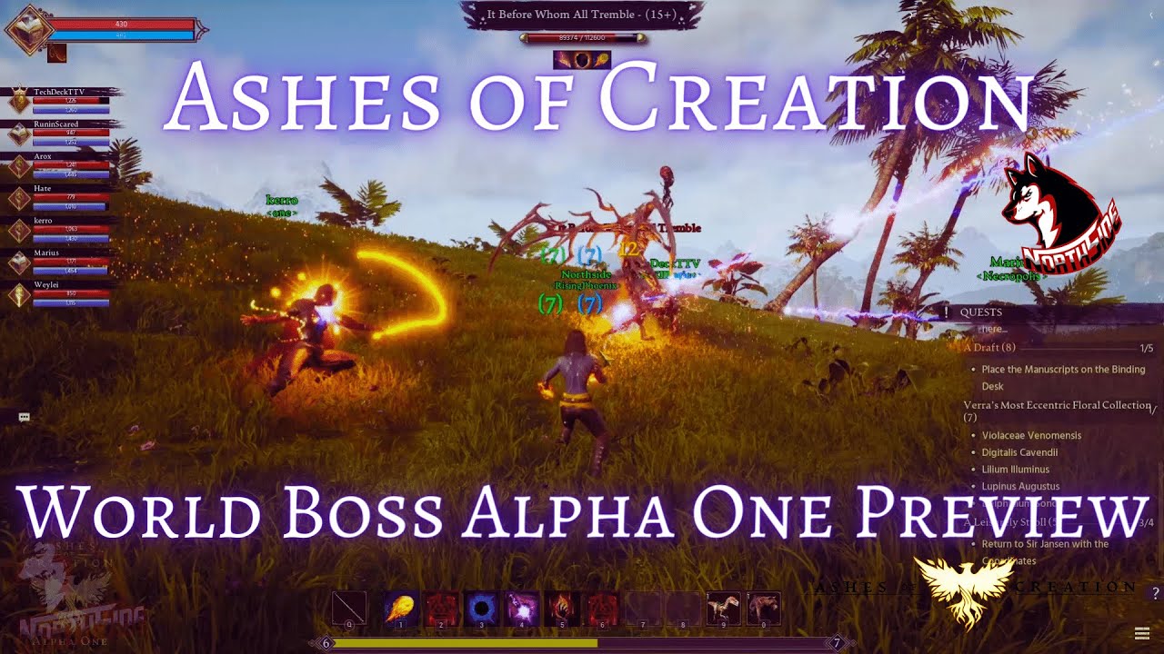 Alpha One Preview - World Boss Fight Tremble Ashes Of Creation Mage ...