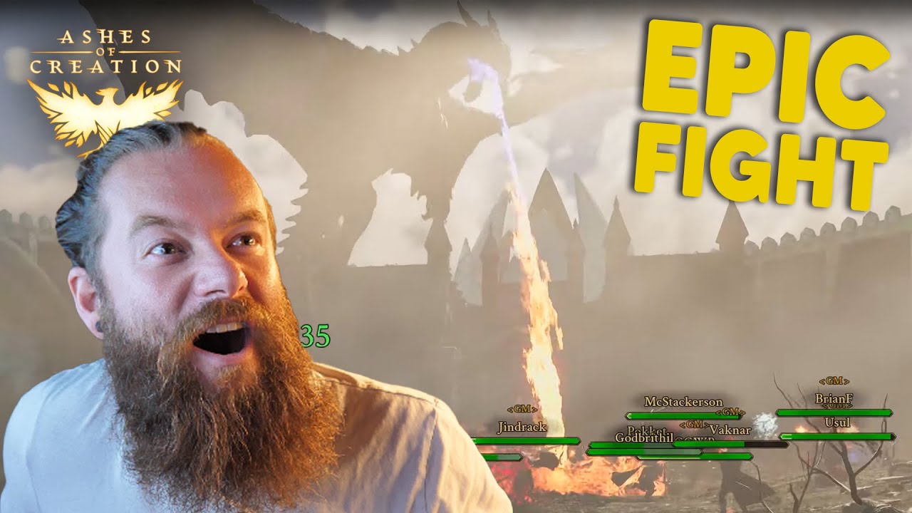 This DRAGON FIGHT in Ashes of Creation is EPIC - Ashes of Creation videos