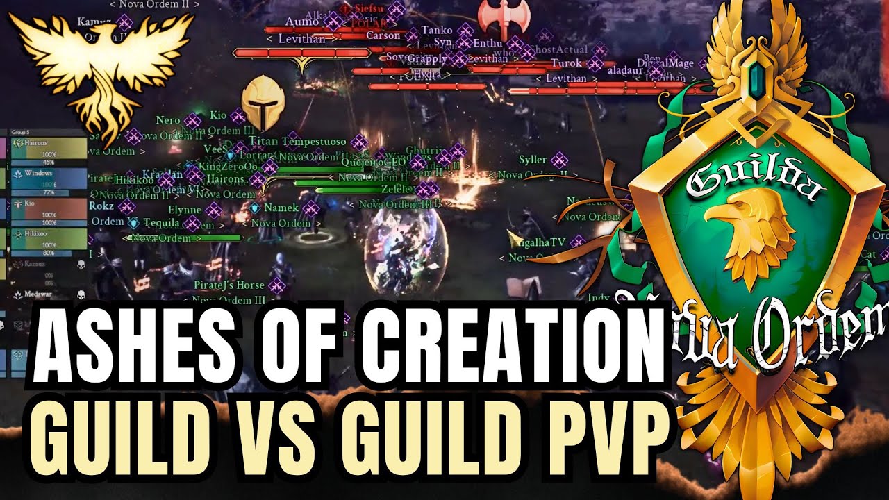 Ashes of Creation ENDGAME Massive PvP - Nova Ordem vs 3 Guilds (Polar+Levithan+Hydra) - Ashes of ...